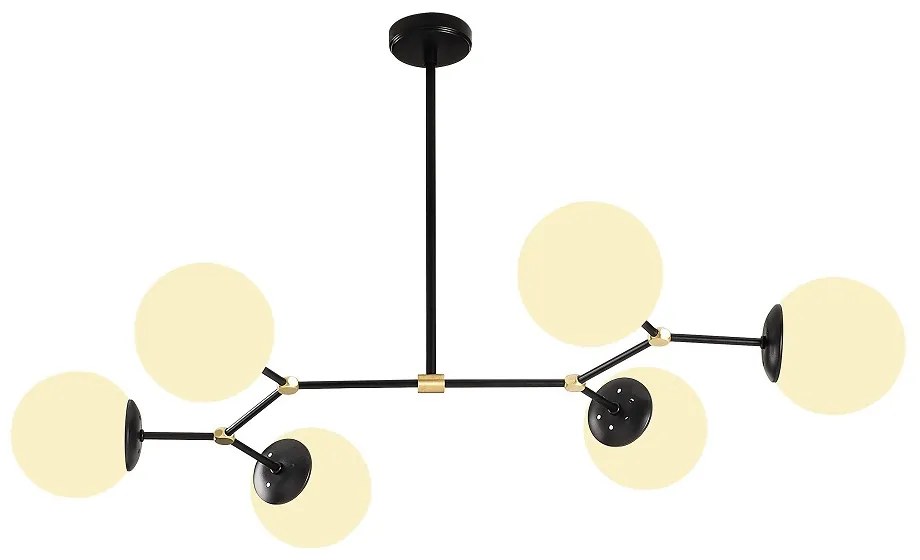 Designový lustr Faustyna 100 cm černý