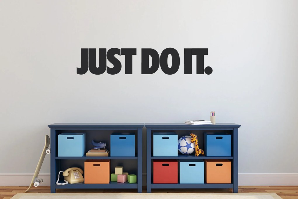 Samolepka na zeď Just do it Barevná varianta: Černá, Velikost (šířka x výška): 45x9cm