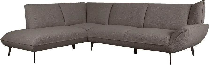 LABEL51 Pohovka do tvaru L PESARO hnědá 247cm levá MS-81.021