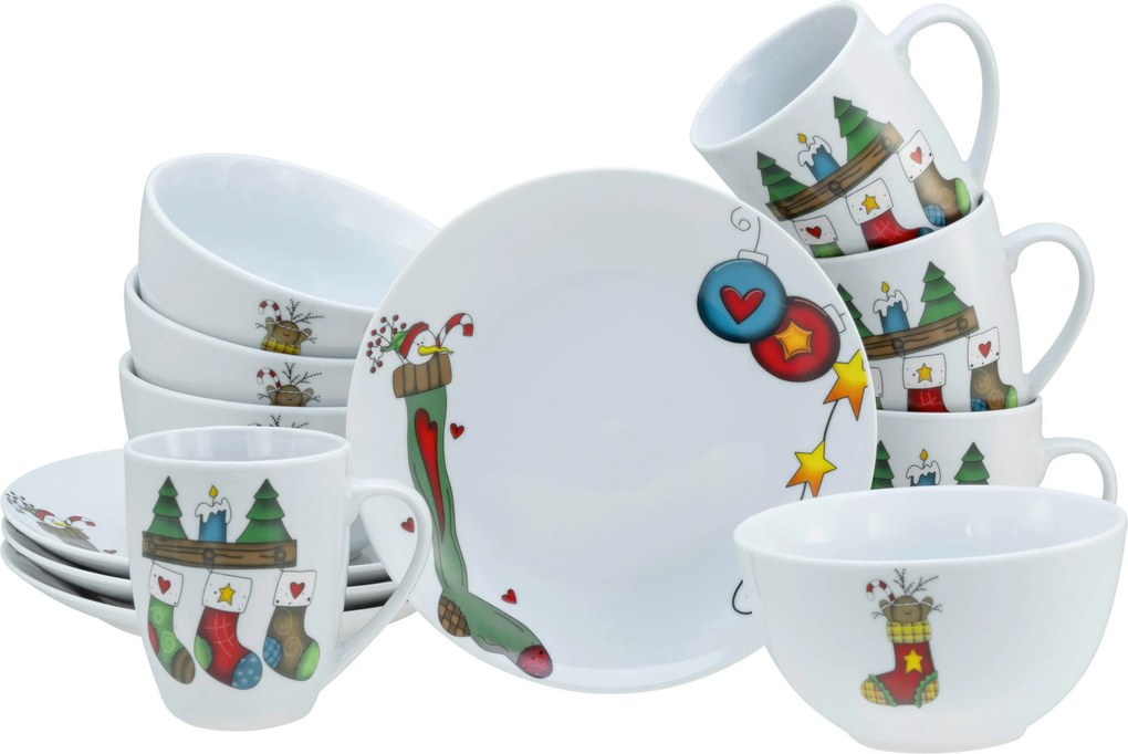 XXXLutz SNÍDAŇOVÁ SOUPRAVA Luna Socken 12dílné Creatable - Kávové servisy - 007768046901