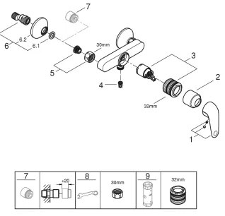 GROHE 24333001 - Sprchová baterie SWIFT DN 15 lesklý chrom