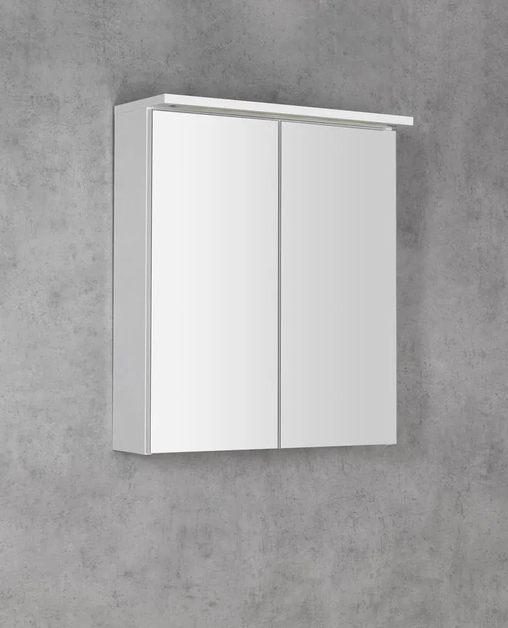 Aqualine Kawa STRIP galerka s LED osvětlením 60x70x22cm bílá