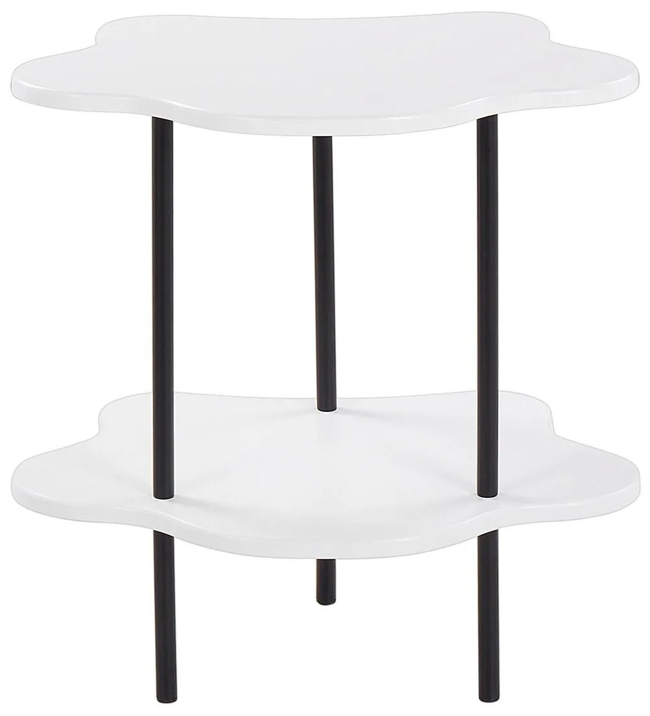 Boční stolek bílý/černý CLOUD Beliani