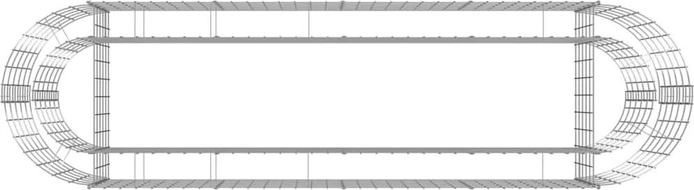 Gabionový vyvýšený záhon pozinkované železo 190 x 50 x 50 cm 152025