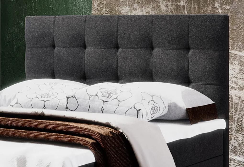 Čalouněná postel FADO 2 + rošt + matrace + topper, 160x200, Cosmic 800