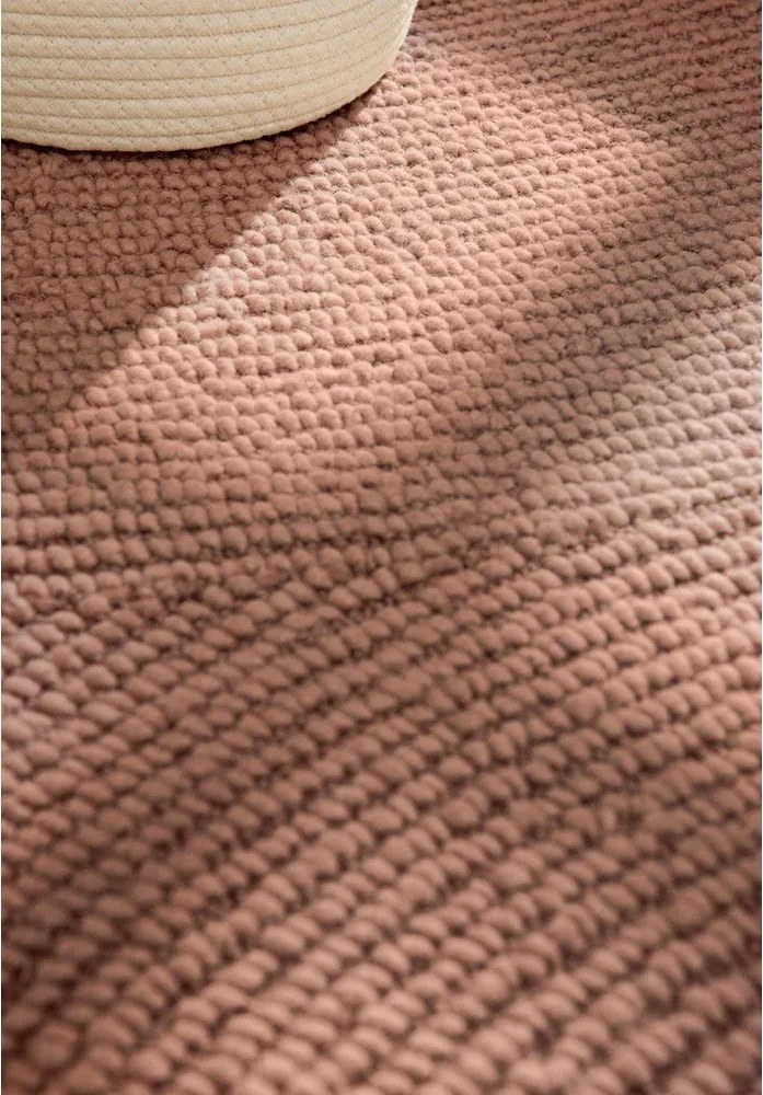 Ručně tkaný vlněný koberec v terakotové barvě 80x150 cm Calmio – Hanse Home