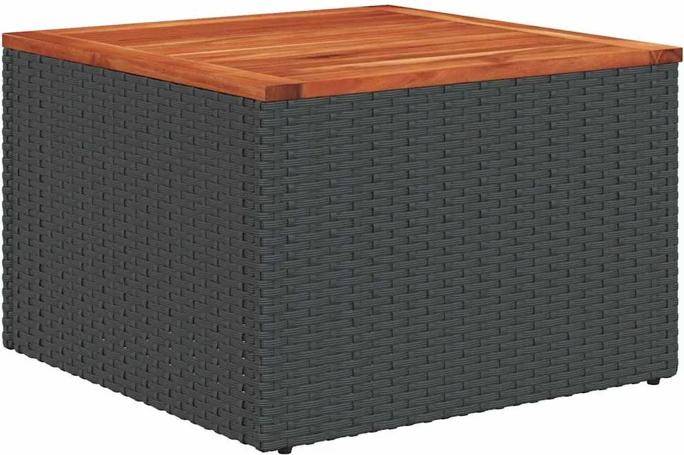 5dílná zahradní sedací souprava s polštáři černá polyratan 3225938