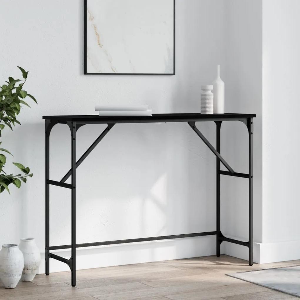 vidaXL Konzolový stolek černý 100 x 32 x 75 cm kompozitní dřevo