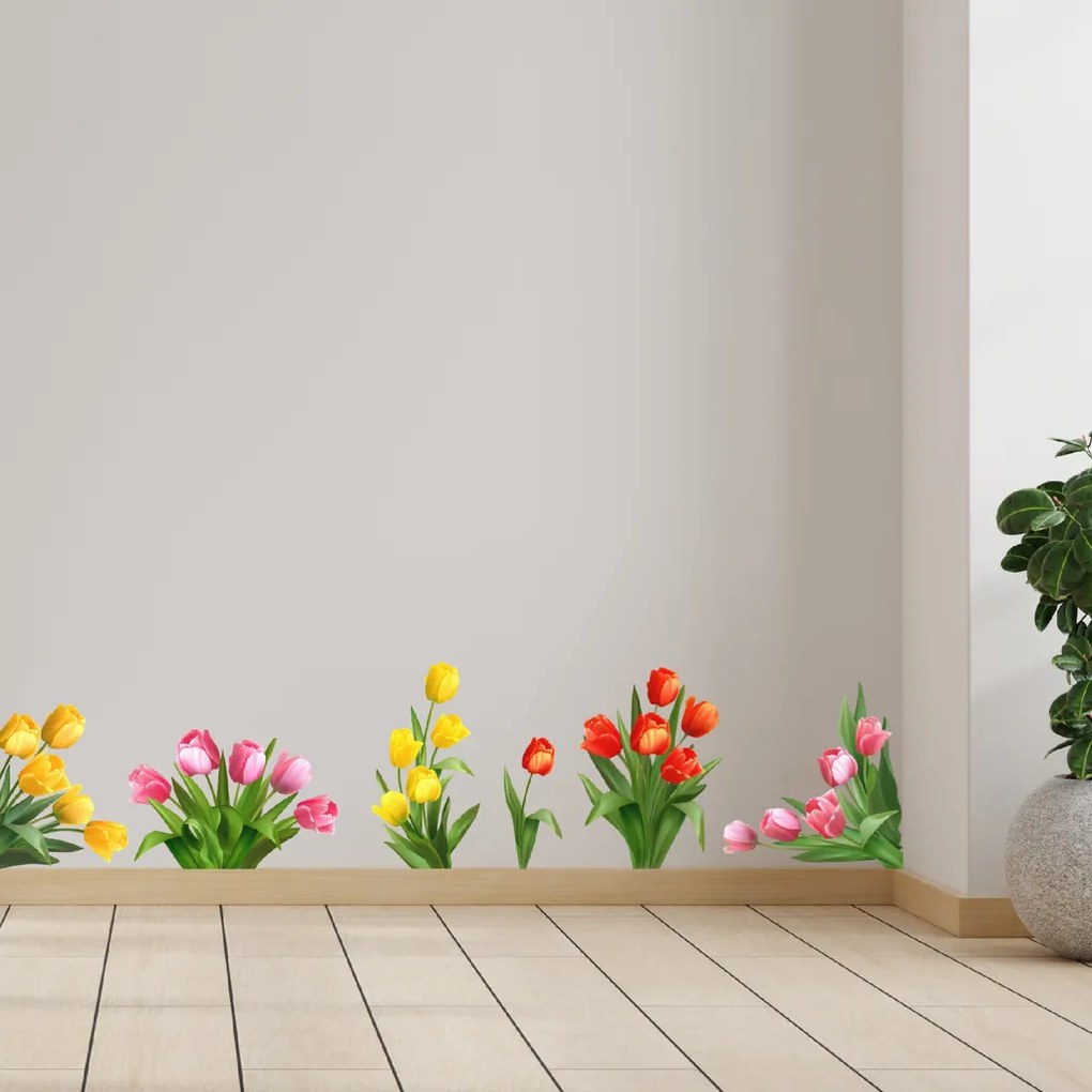 PIPPER. Samolepka na zeď "Tulipány"