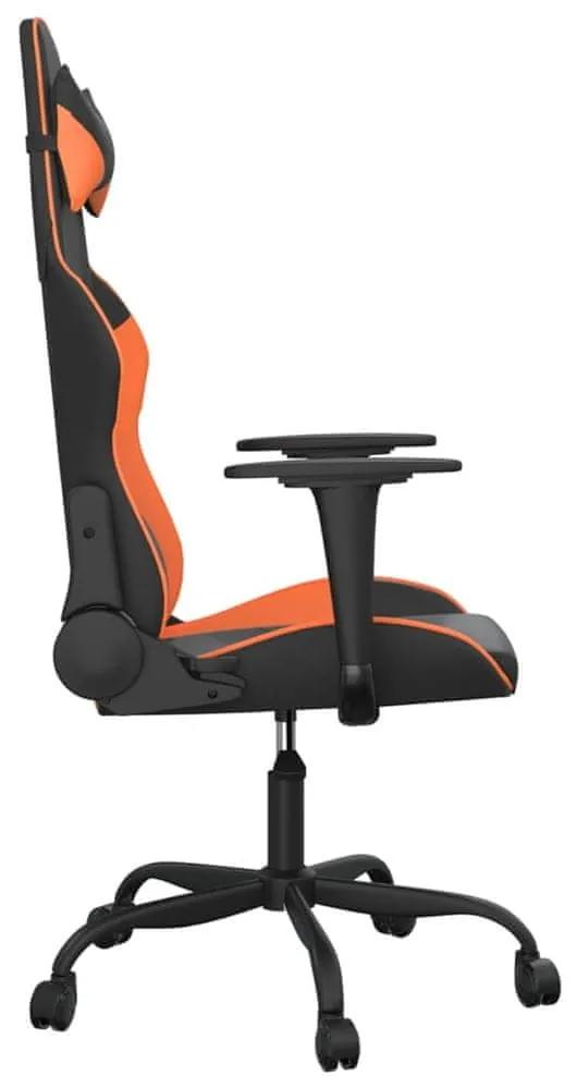 Petromila Herní židle černá a oranžová umělá kůže