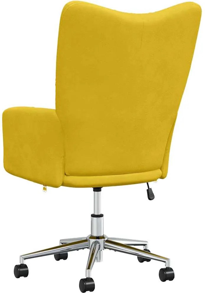 Relaxační křeslo hořčicově žluté samet 328168