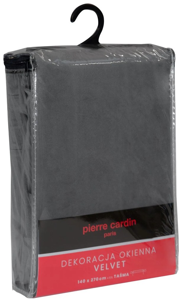 ZATEMŇOVACÍ ZÁVĚS NA PÁSCE PIERRE CARDIN SIBEL 140X270 CM ŠEDÁ