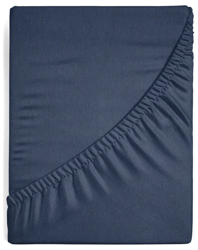 JERSEY PROSTĚRADLO 220X240 CM, VÝŠKA 30 CM TMAVĚMODRÉ
