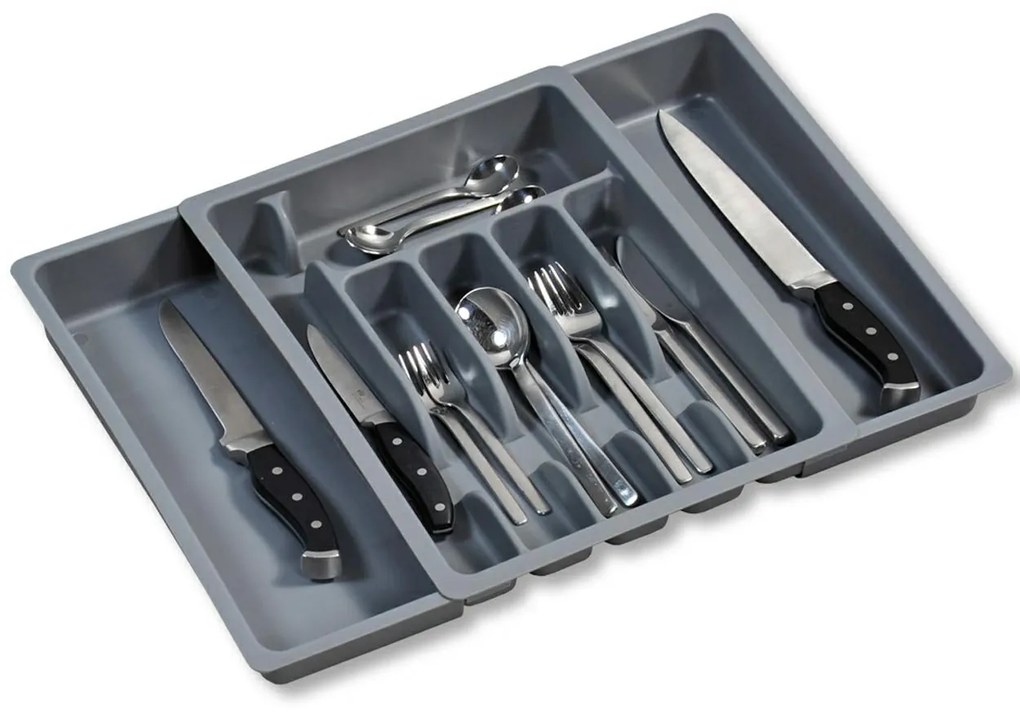 Plastový kuchyňský organizér Loft Grey, 50x38 cm