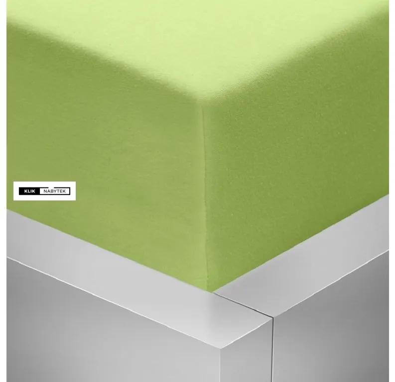 Stanex Jersey napínací prostěradlo zelené jablko ROZMĚR: (š/d/v) 90 x 200 x 20 cm