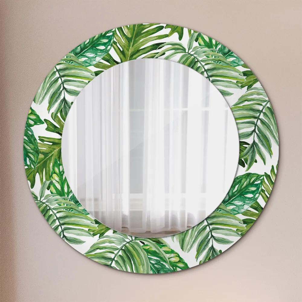 Kulaté dekorativní zrcadlo Džungle odchází fi 50 cm