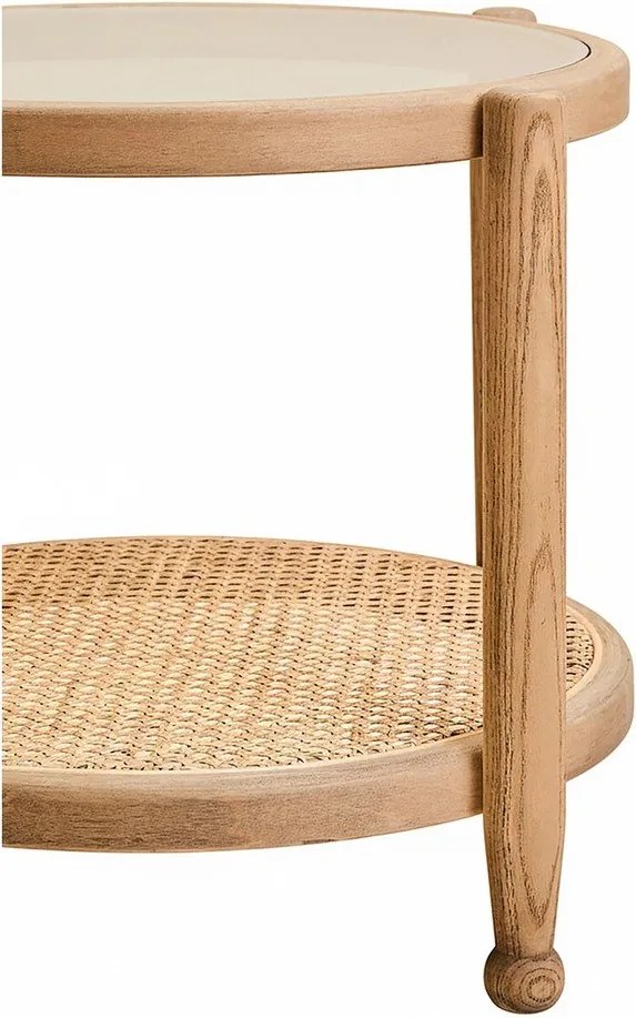 Kulatý odkládací stolek se skleněnou deskou ø 57 cm Cebu – Premier Housewares