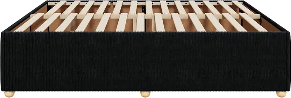 Rám postele bez matrace černý 200 x 200 cm textil 3284965