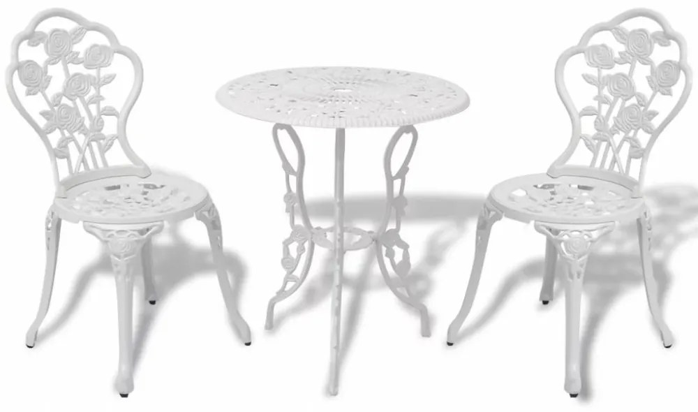 Zahradní bistro set 3 ks litý hliník Dekorhome Bronzová