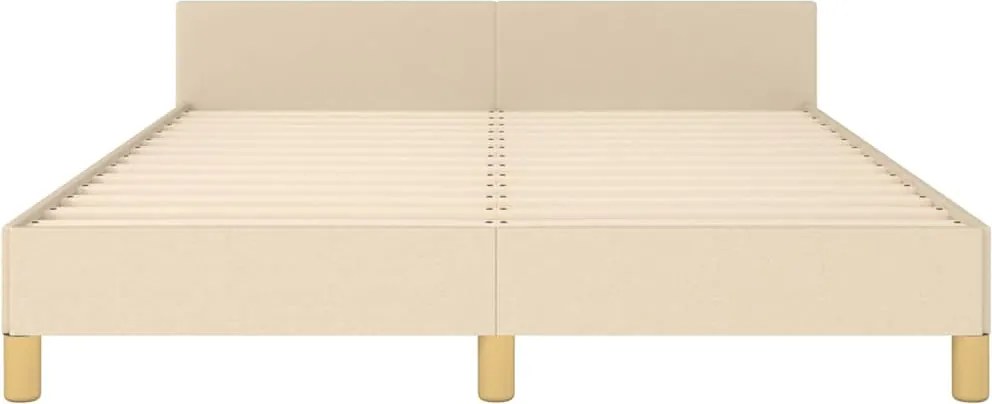 Rám postele bez matrace krémový 140 x 190 cm textil 3124892