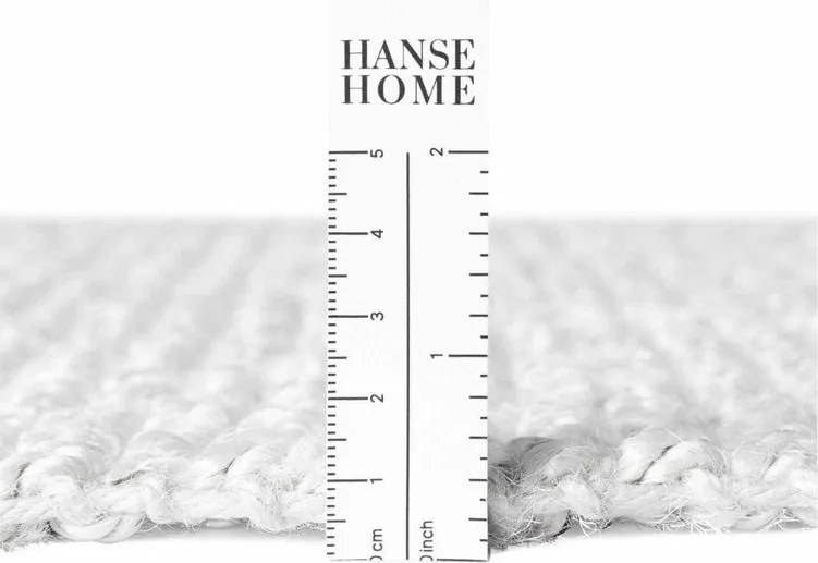 Světle šedý oboustranný/ručně tkaný jutový koberec 60x90 cm Bouclé Jaipur – Hanse Home