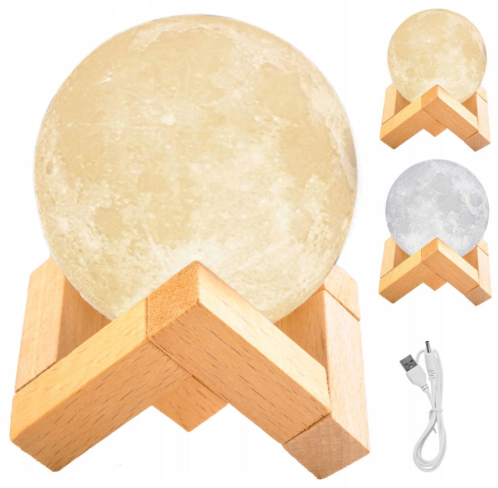 ISO 3D Lampička měsíc Moon Light 8 cm, 9509