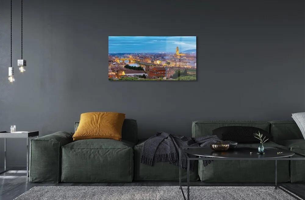 Obraz na skle Itálie Sunset panorama 120x60 cm