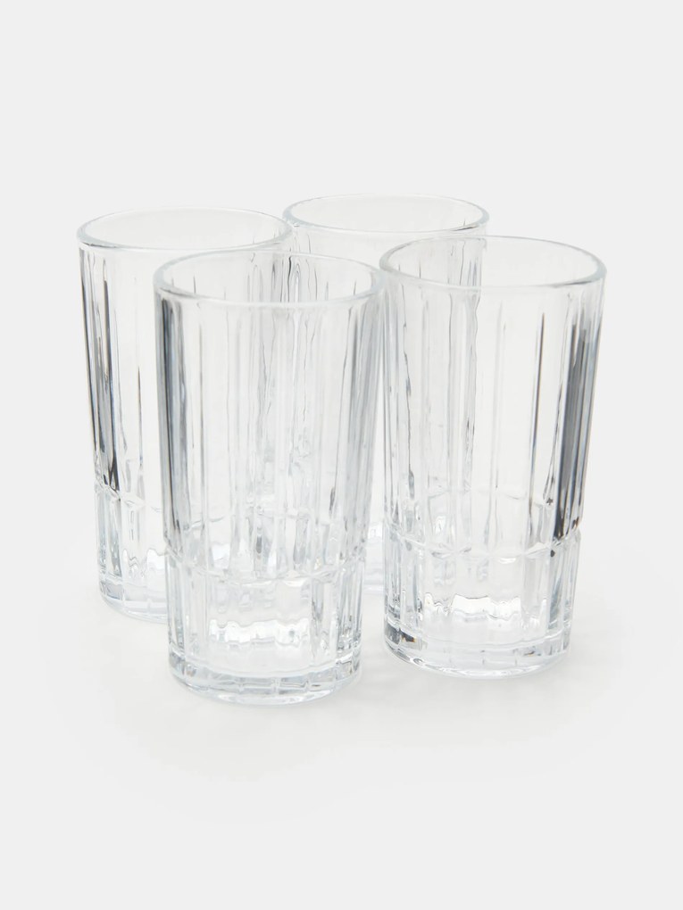 Sinsay - Sklenice s reliéfním vzorem 4 pack - clear