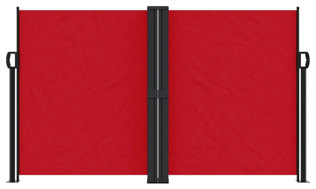 Zatahovací boční markýza červená 140 x 1 000 cm