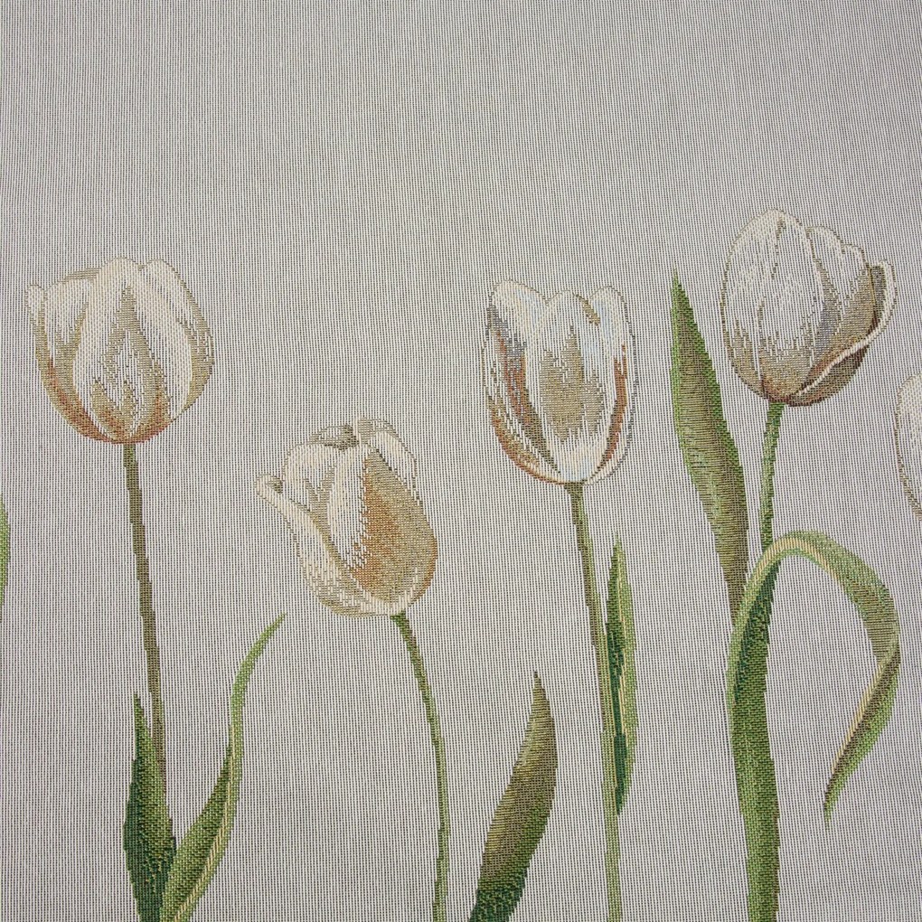 GOBELÍNOVÝ UBRUS NATUR 140X180 CM KVĚTY