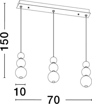 Závěsné LED svítidlo NOVA LUCE PERLA 24W 3000K 9695243 stmívatelné Triac