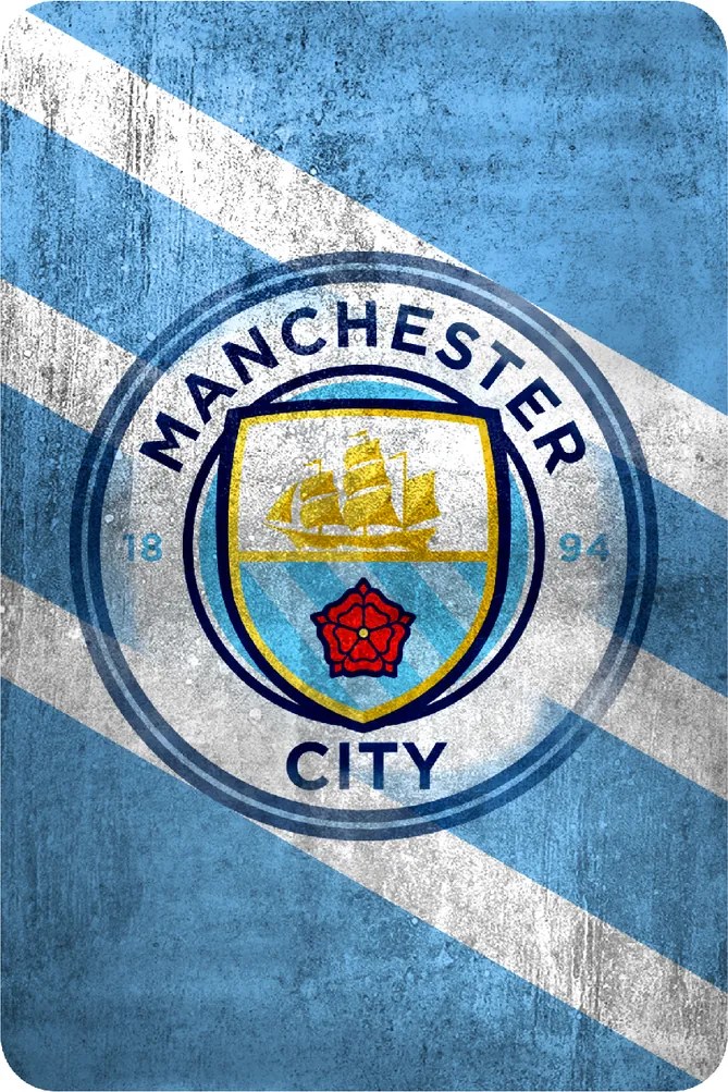 Textilní samolepka na zeď "Manchester City FC"