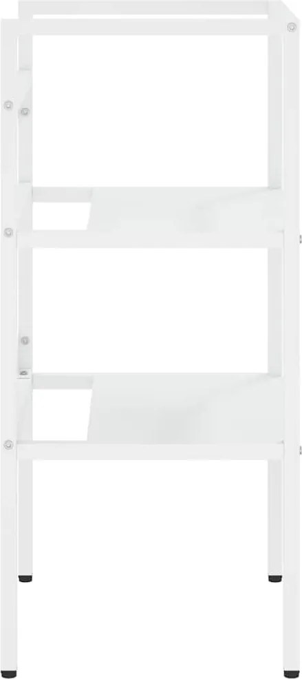 Koupelnový regál pod umyvadlo bílý 40 x 38 x 83 cm železo 338484