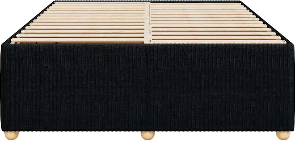 Rám postele bez matrace černý 140 x 190 cm textil 3284937