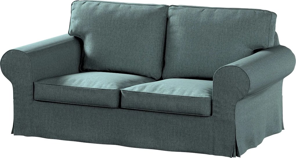 Potah na pohovku IKEA Ektorp 2-místná, nerozkládací barva modrá látka pletený vzor
