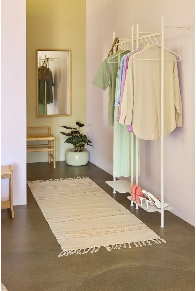 Světle šedý kovový nástěnný stojan na oblečení 52x180x27 cm Nobly – Hübsch