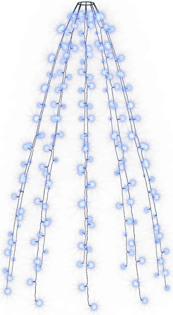 Světelná síť na vánoční stromek 180 modrých LED diod 180 cm 328874