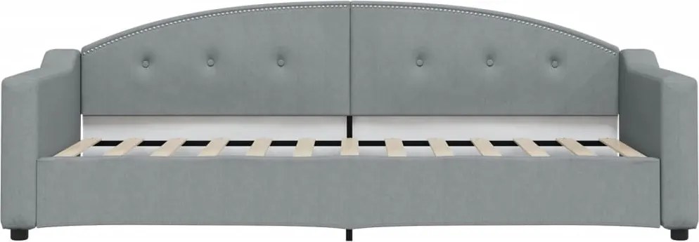 Válenda s přistýlkou a zásuvkami světle šedá 80 x 200 cm textil 3197561