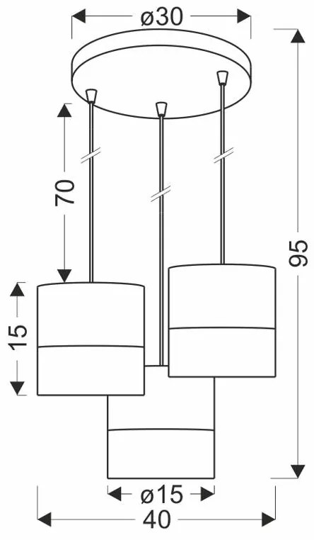 Závěsná lampa BIANCO Candellux