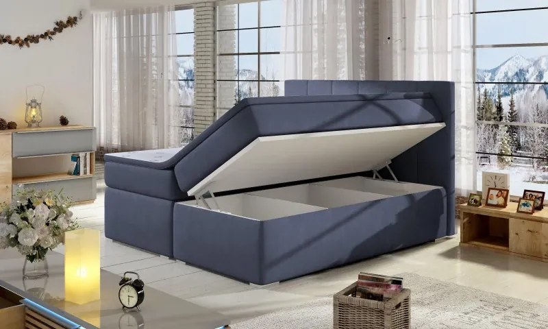 Postel Boxspring Boleria 180x200, fialová (látka - bb 08)