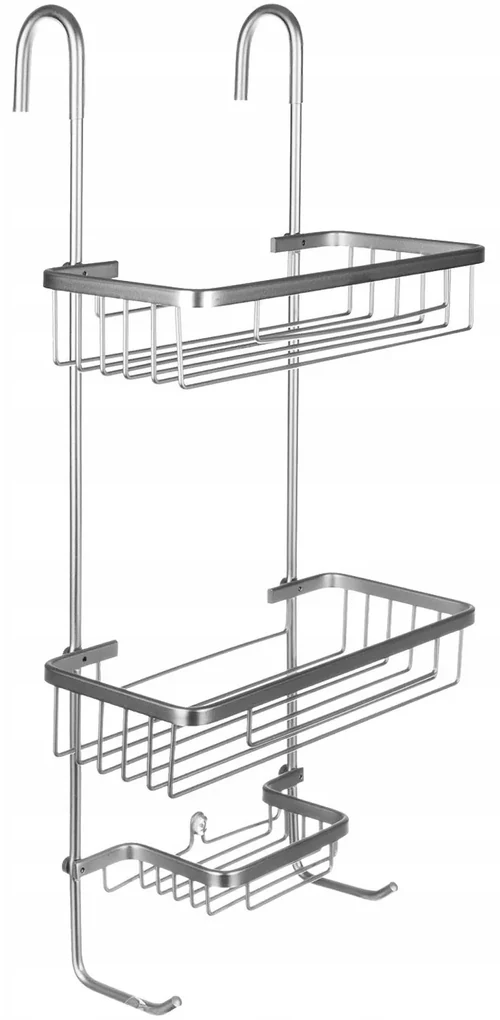 Malatec 16721 Závěsná polička do sprchy stříbrná | BIANO