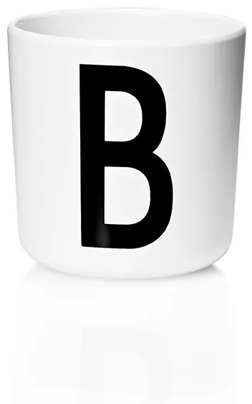 DESIGN LETTERS Dětský hrnek Ecozen Letters 200 ml B, bílá barva, plast