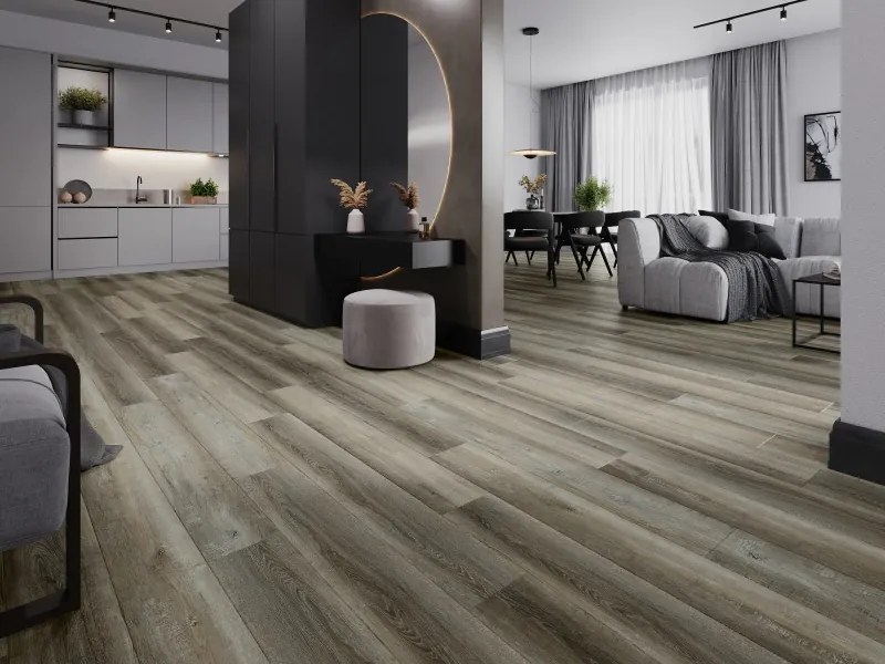 Mexen Aspen vzorek SPC vinylových panelů 6,5 mm, podložka IXPE 1,5 mm, 4 V-drážka, Dub - F1012-S
