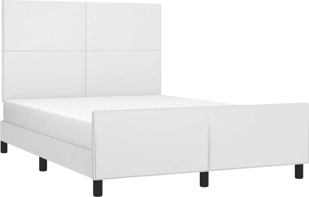 Rám postele s čelem bílý 140x200 cm umělá kůže 3125452