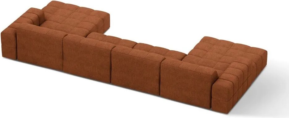 Žinylková rohová pohovka v terakotové barvě (do "U") Chicago – Cosmopolitan Design