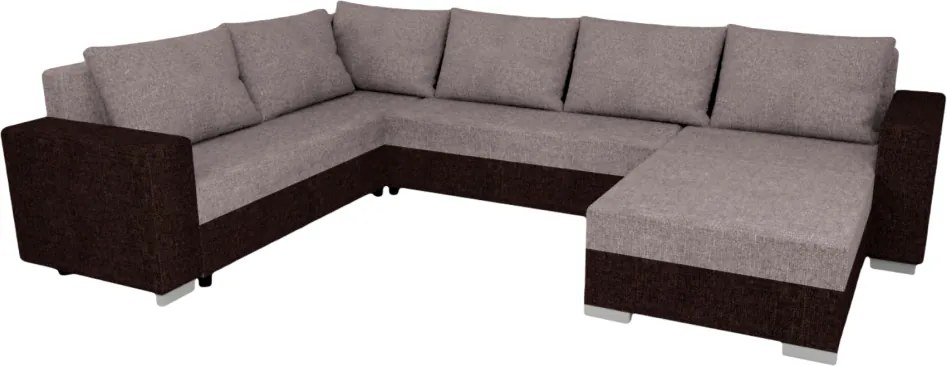 Univerzální sedací souprava, tmavě hnědá/hnědošedá Taupe, BELEN NEW ROH U