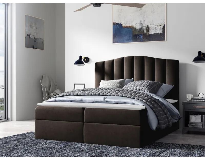 Kontinentální postel Beatriz, Rozměr postele: 160x200, Barva:: ekokůže Soft 017 (bílá)