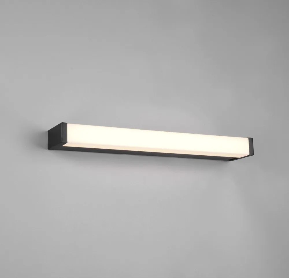 Matně černé LED nástěnné svítidlo (délka 42 cm) Fabio – Trio