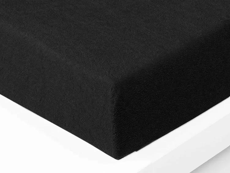 XPOSE® Froté prostěradlo Exclusive - černé 90x200 cm
