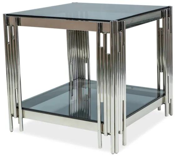 Konferenční stolek Fabiola (sklo + chromová). 1050163